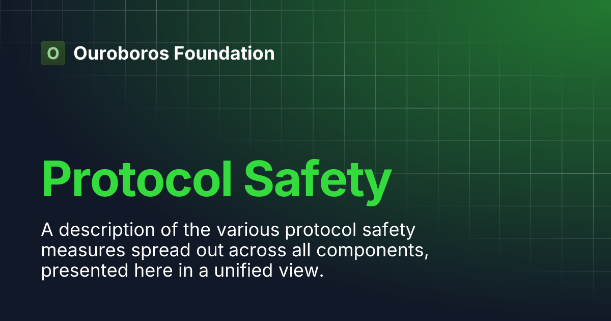 Protocol Safety | Ouroboros Foundation